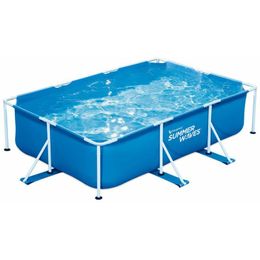 Summer Waves Pool Rectangular Metall Frame Pool 3mx2mx75cm Schwimmbecken Gartenpool