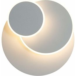 Applique 15W led, Kreative Eclipse 3 in 1 Feste Schutz Wand Applique Interieur Moderne Lampe Einfache Wohnzimmer Balkon Lampe led Chrom Raum Bettkopf