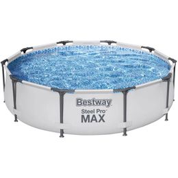 Aufstellpool Bestway Steel Pro max Frame Pool Ø305 x 76 cm rund ohne Zubehör - Grau