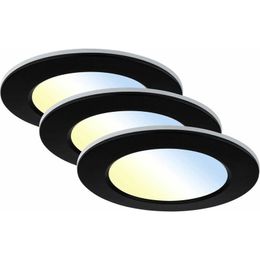 Di-Ka - led Einbauleuchte Fungo rgbw 3er Set schwarz ø 9,2 cm 4,8 w dimmbar Einbauleuchte