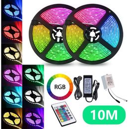 10M led Streifen set , rgb led Stripe 5050 smd, led Strip 30 LEDs, led Band Nicht wasserdicht(IP20), mit 24 Tasten Fernbedienung - Swanew