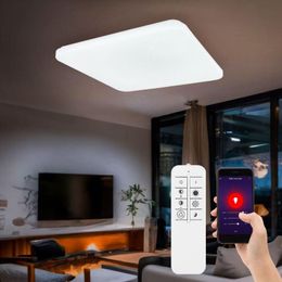 Globo - led Deckenlampe Wohnzimmerleuchte Smart Home Deckenleuchte Sterneneffekt Lampe Alexa App Fernbedienung dimmbar cct Alexa, 30W 1800LM