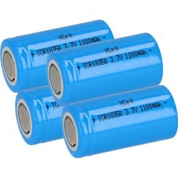 4x XCELL ICR18350 3,7V 1100mAh Akku