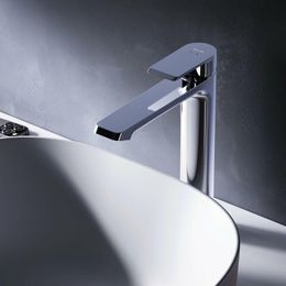 Wasserhahn Bad Hoch Waschbecken Badarmatur Mischbatterie aus Messing Waschtischarmatur Einhandmischer für Badezimmer Waschbeckenarmatur Am.pm