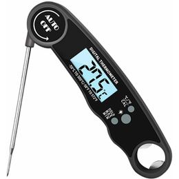 Hiasdfls - Fleischthermometer, schnell zusammenklappbares digitales Sofortablese-Thermometer BBQ-Thermometer mit Kalibrierung und