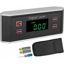 Hiasdfls - Magnetischer digitaler Neigungsmesser, digitaler Aluminium-Winkelmesser mit akustischem Alarm, automatisch lesender digitaler