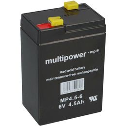 Multipower - Blei-Akku MP4,5-6 Pb 6V 4,5Ah Faston 4,8