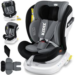 Kidiz Kindersitz Baby Autositz Kinderautositz Isofix Top Tether 360° drehbar Gruppe 0/1/2/3 ab Geburt 0-36kg Mit Sonnenschutzdach Seitenschutz 5 Punkt