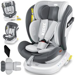 Kidiz Kindersitz Baby Autositz Kinderautositz Isofix Top Tether 360° drehbar Gruppe 0/1/2/3 ab Geburt 0-36kg Mit Sonnenschutzdach Seitenschutz 5 Punkt