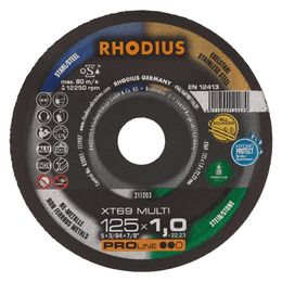 Rhodius Abrasives - rhodius XT69 multi, 10 Stück, 125 x 1,0 mm, Trennscheibe