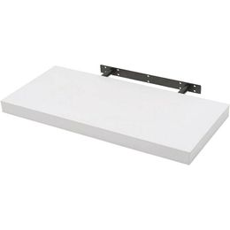 Wandboard Wandregal cd dvd Regal Bücherregal Holz Board weiß 100x22.9x3.8cm - weiß - WOLTU