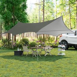 WOLTU Camping Zeltplane Bodenplane Zeltunterlage, Ultraleicht Tragbar, UV-Schutz SPF50+, Sonnenschutz mit Ösen Seilen Erdnägeln, für Wandern Picknick,