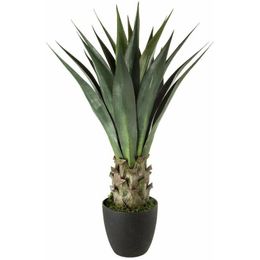 Atmosphera - Kunstpflanze Agave im runden Topf, Höhe 78 cm