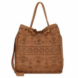 Caterina Lucchi Handtasche Leder 36 cm cognac