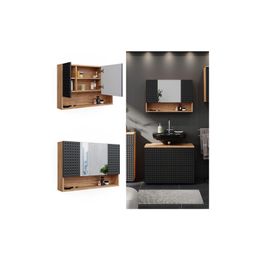 VICCO Badspiegelschrank Irma Eiche Anthrazit 80 x 55 cm Badezimmer