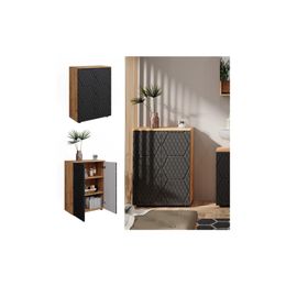 VICCO Badschrank Irma Eiche Anthrazit 60 x 81 cm Badezimmer