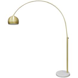 Bogenlampe Salesfever "Clara" Lampen Gr. 1 flammig, Ø 30 cm Höhe: 181 cm, weiß (messingfarben, weiß) Bogenlampen