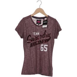 Superdry Damen T-Shirt, bordeaux, Gr. 36