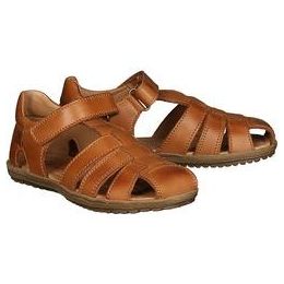 Naturino - Leder-Sandalen SEE mit Zehenschutz in cognac, Gr.28