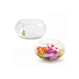 Annastore Dekoschale Glasschale für Dekorationen Dekoschale aus Glas Blumenschale