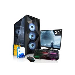 SYSTEMTREFF Gaming-PC-Komplettsystem (24"