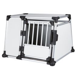 Trixie Hunde-Transportbox Trixie Transportbox Aluminium L 93x64x81cm silber/hellgrau