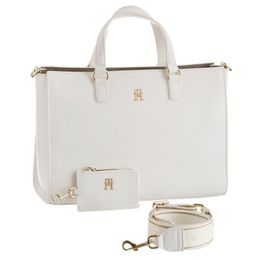 Tommy Hilfiger Henkeltasche TH-Henkeltasche, Handtasche Damen Umhängetasche Tasche Damen Schultertasche, beige