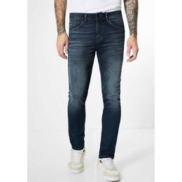 Street One MEN Slim-fit-Jeans In dunkelblauer Waschung, blau