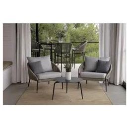 Sofanella Einzelsitz PORTUGAL Komfortsessel Außenbereich Gartenmöbel - Grau