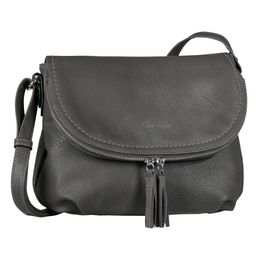 Tom Tailor Umhängetasche LARY, Crossbody Bag mit modischen Quasten am Zipper, grau