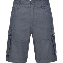 Ragwear Shorts Merly Linen (1-tlg) Kurze Leinenhose in Cargo-Optik, blau