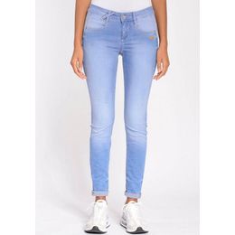 Gang Skinny-fit-Jeans 94NELE mit Stretch und seitlichen Dreieckseinsätzen, blau