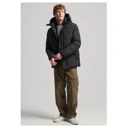 Thule Steppjacke SUPERDRY "CITY PADDED HOODED WIND PARKA" Gr. M, schwarz (black) Herren Jacken Steppjacken