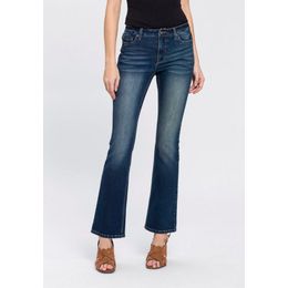 Arizona Bootcut-Jeans Baby Bootcut High Waist, blau