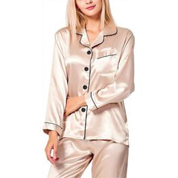 RUZU UG Capri-Pyjama Damen Schlafanzug Set Langarm Nachtwäsche Bequem Hausanzug Homewear (1 tlg)