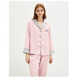 RUZU UG Pyjama Langarm-Schlafanzug Set Weich Damenkleidung Gemütliche Loungewear (1 tlg)