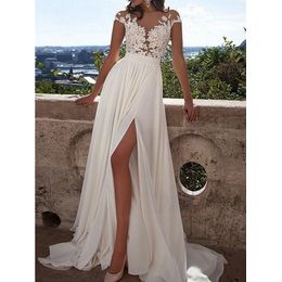 RUZU UG Abendkleid Damen Hochzeitskleid sexy Spitzen Cocktailkleid Brautkleid Partykleid
