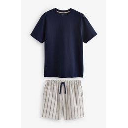 next Pyjama Leichter Schlafanzug mit Shorts (2 tlg)