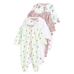 next Schlafoverall Baby-Schlafanzüge mit Füßen im 4er-Pack (4-tlg)