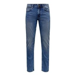 Only & Sons ONLY & SONS Regular-fit-Jeans Regular Fit Jeans Straight Denim Stretch Pants ONSWEFT (1-tlg) 3992 in Blau