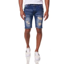 Denim House Caprijeans Herren Jeans Short Kurzehose Denim Bermuda mit Stretch Blau W30
