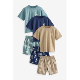 next Pyjama 3er-Pack kurze Schlafanzughosen aus Webmaterial (6 tlg)