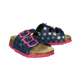 Superfit - Fußbett-Pantoletten STERNE in dunkelblau/pink, Gr.24
