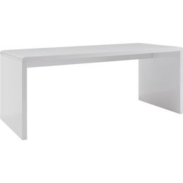 Schreibtisch Salesfever Tische Gr. B/H/T: 180 cm x 75 cm x 80 cm, 180 x 80 cm-Weiß hochglanz lackiert, weiß (weiß, weiß, weiß) Schreibtische