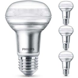 Philips - led Lampe ersetzt 60W, E27 Reflektor R63, warmweiß, 345 Lumen, dimmbar, 4er Pack - grey