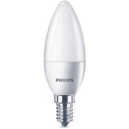 Led Lampe ersetzt 40W, E14 Kerzenform B35, weiß, warmweiß, 470 Lumen, nicht dimmbar, 1er Pack - white - Philips