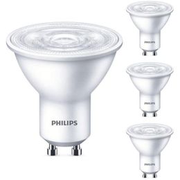 Led Lampe ersetzt 50W, GU10 Reflektor PAR16, weiß, warmweiß, 380 Lumen, nicht dimmbar, 4er Pack - white - Philips