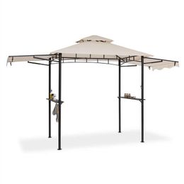 Blumfeldt - Steakhouse Wings Pavillon 244x260x152cm 160 g/m² Polyester flammhemmend Stahl beige - Sand