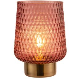 Led Tischleuchte Rose Glamour in Rosa und Messing 0,8W 30lm - Rosa - Pauleen
