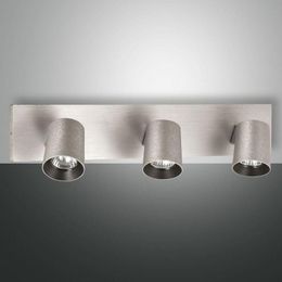 Fabas Luce - Deckenleuchte Mono in Aluminium-gebürstet 3xGU10 - grey